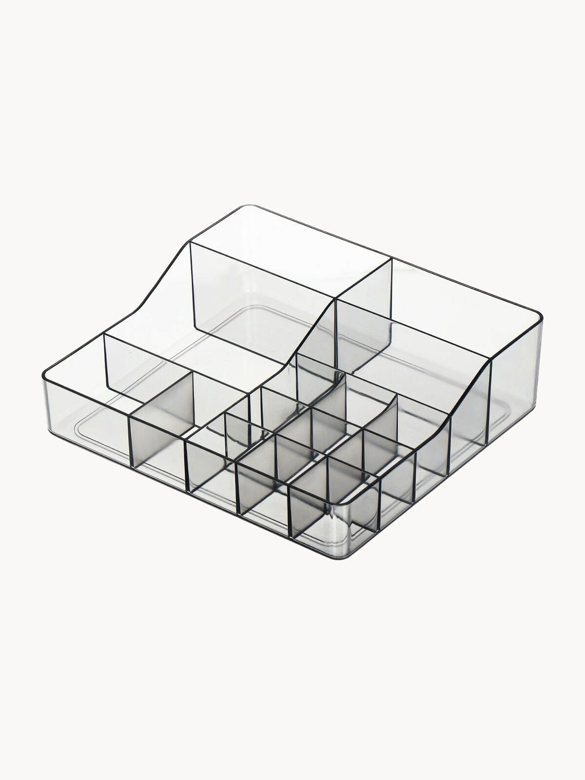 Органайзер для косметики 20х18х6 см, пластик, Y4-6460, прямоугольный, прозрачный