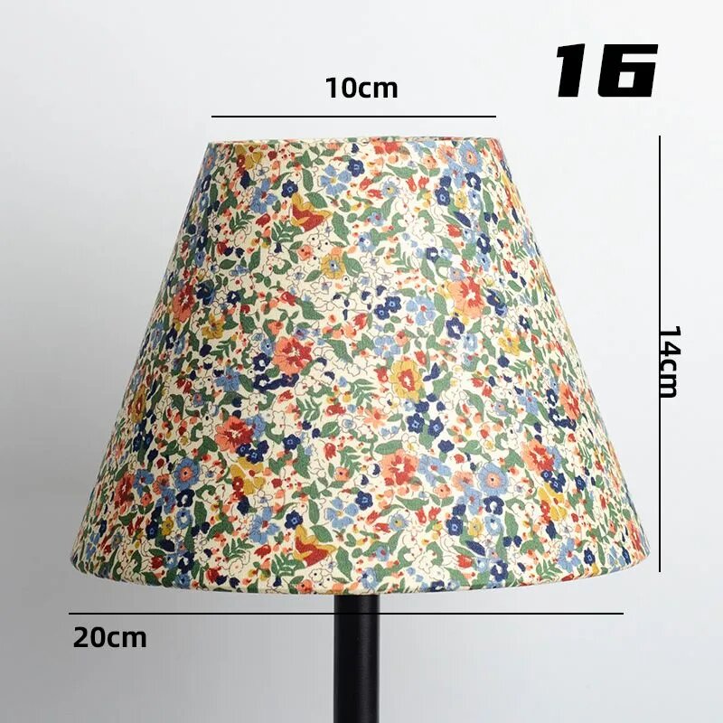 Абажур с цветочным принтом, для настольной и напольной лампы, 10x20x14 см