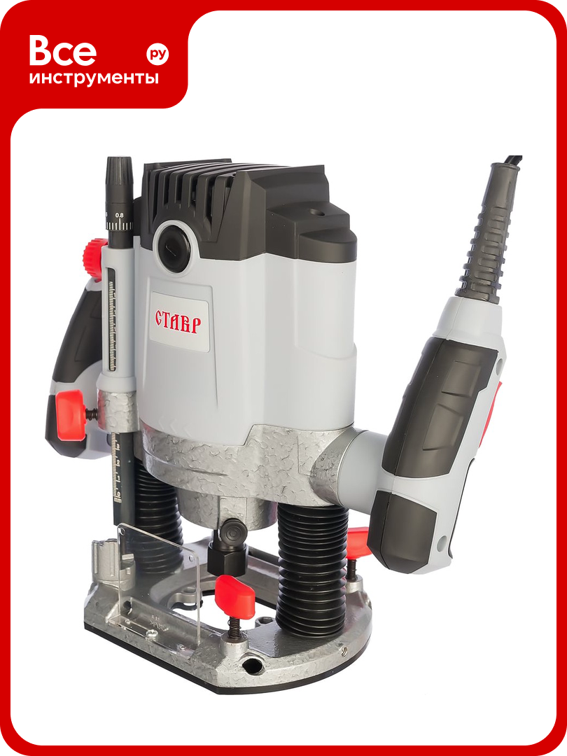 Фрезерная машина Ставр МФ-12/1800, ручной тип с встроенным патрубком пылеотсоса, разных размеров цанга в комплекте
