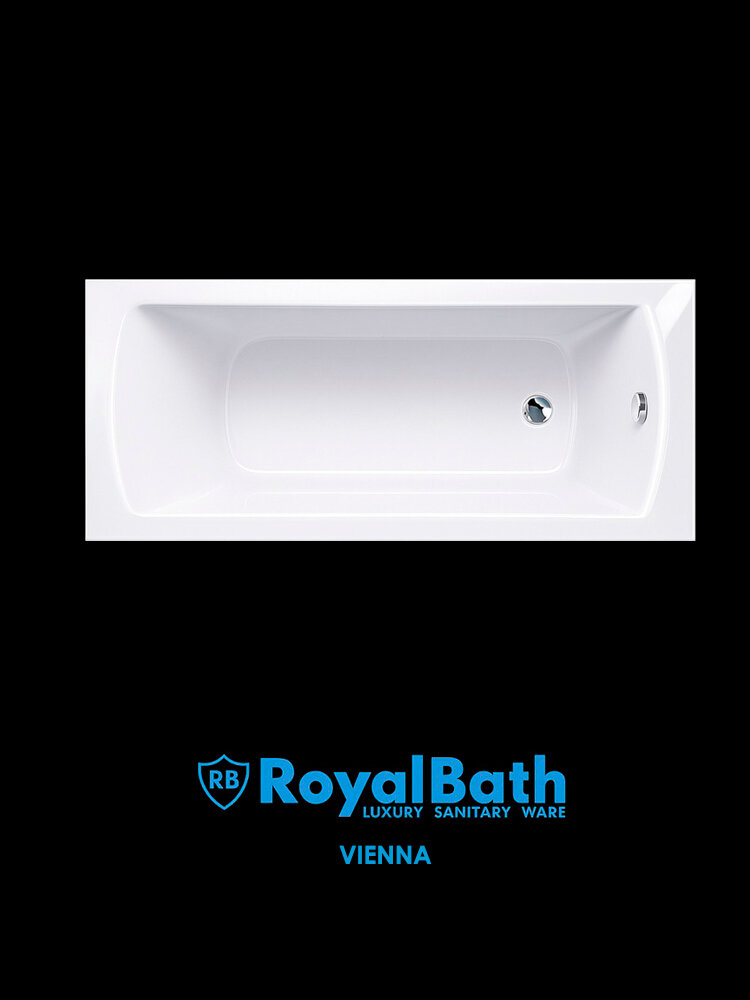 Акриловая ванна Royal Bath VIENNA 175x70x58 прямоугольная комплект (ванна, каркас, панель)