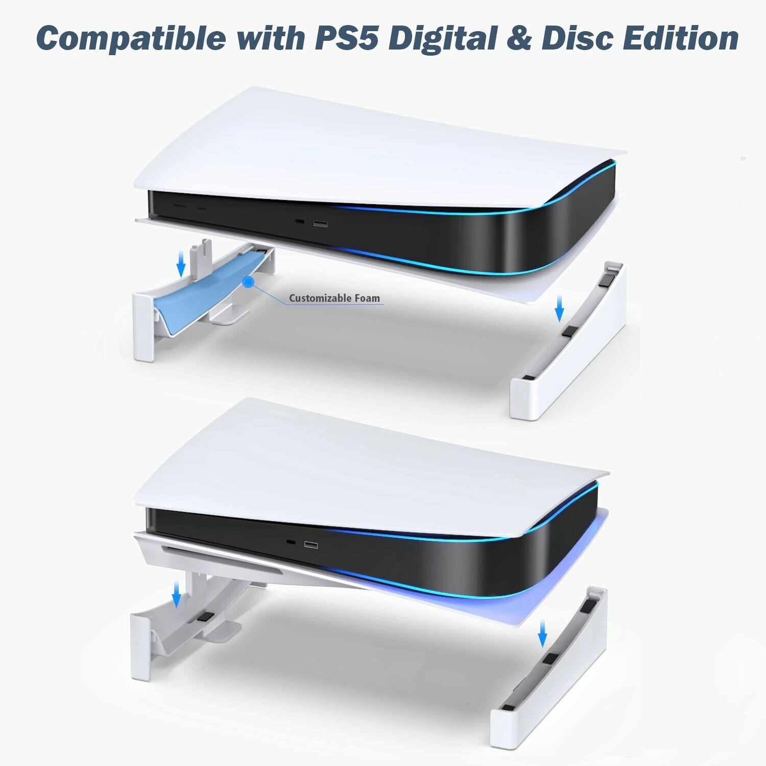 Горизонтальная подставка MyPads для игровой приставки Sony PlayStation 5 (PS5) OIVO