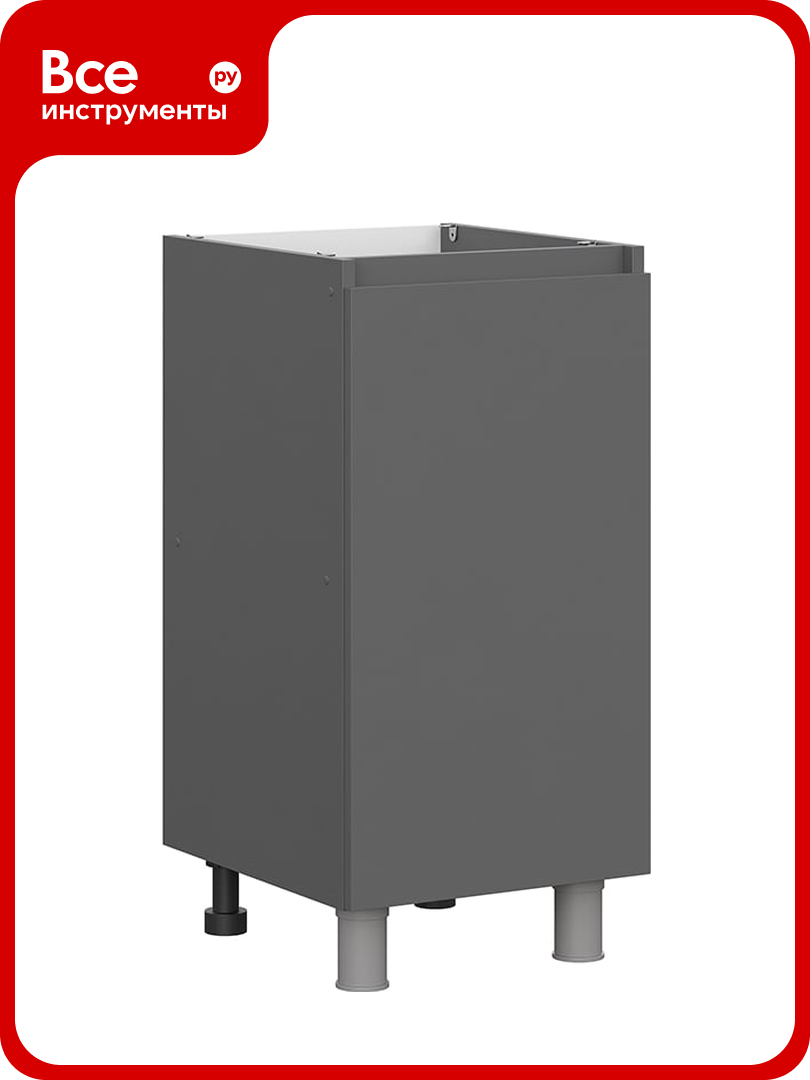 Стол-рабочий Арника С 400 Денвер, графит 00-00161738, серый, 400×442×820, 400 мм