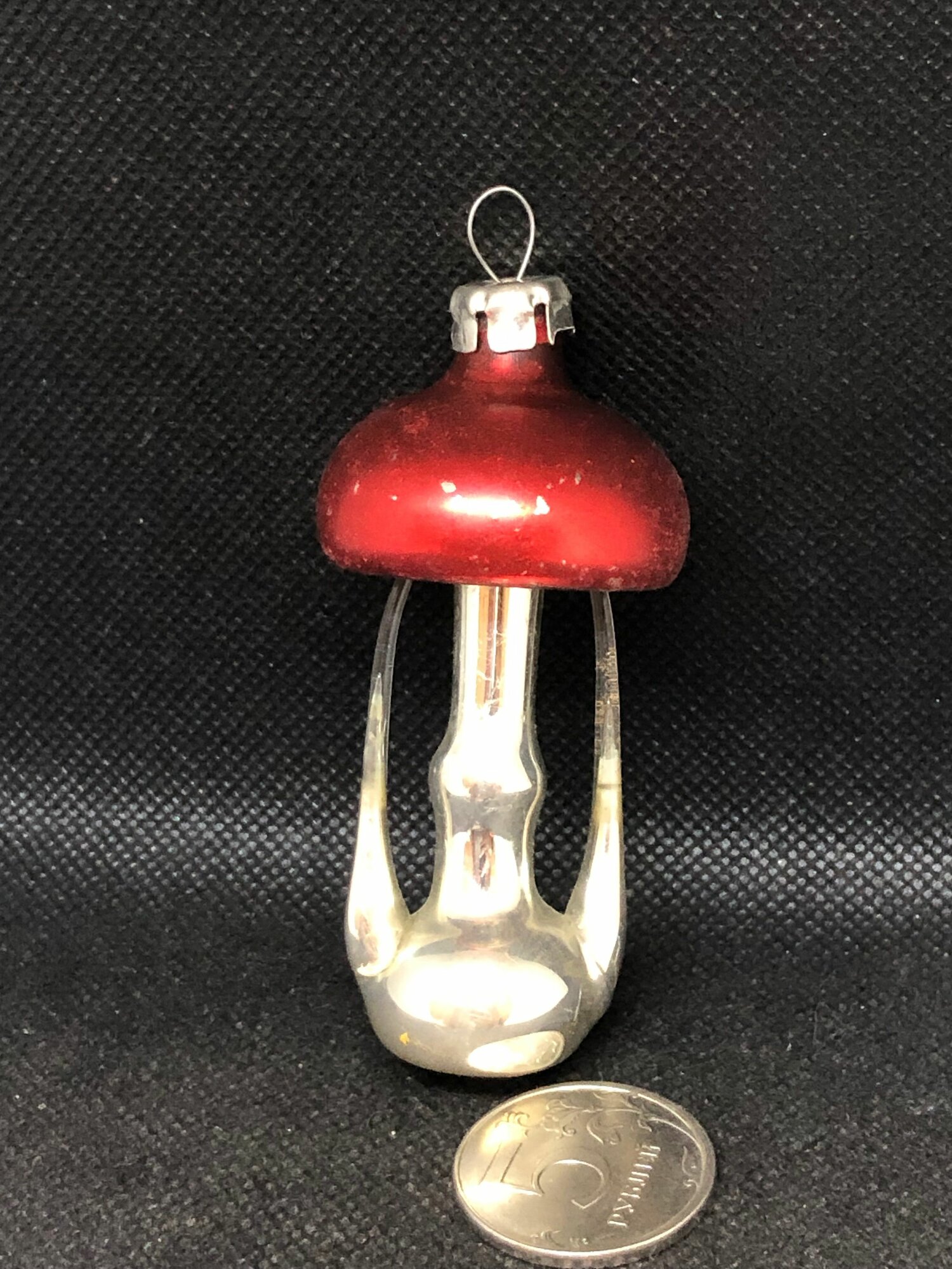 Елочная игрушка СССР лампа абажур стекло # 2