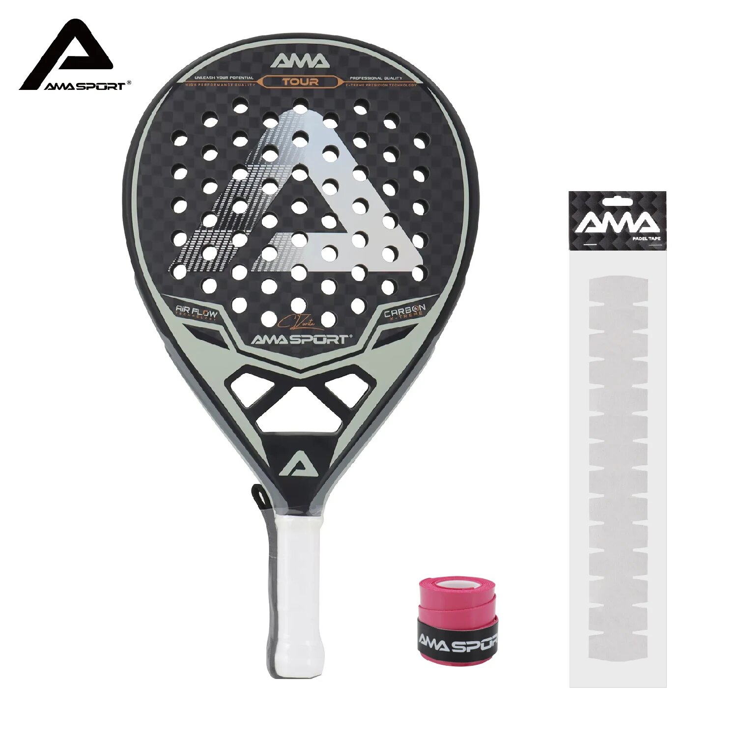 AMASPORT Padel Ракетка 12K Carbon EVA Soft для расширенных игроков