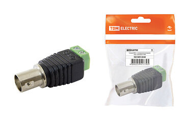 Гнездо BNC с клеммной колодкой, инд. упаковка TDM