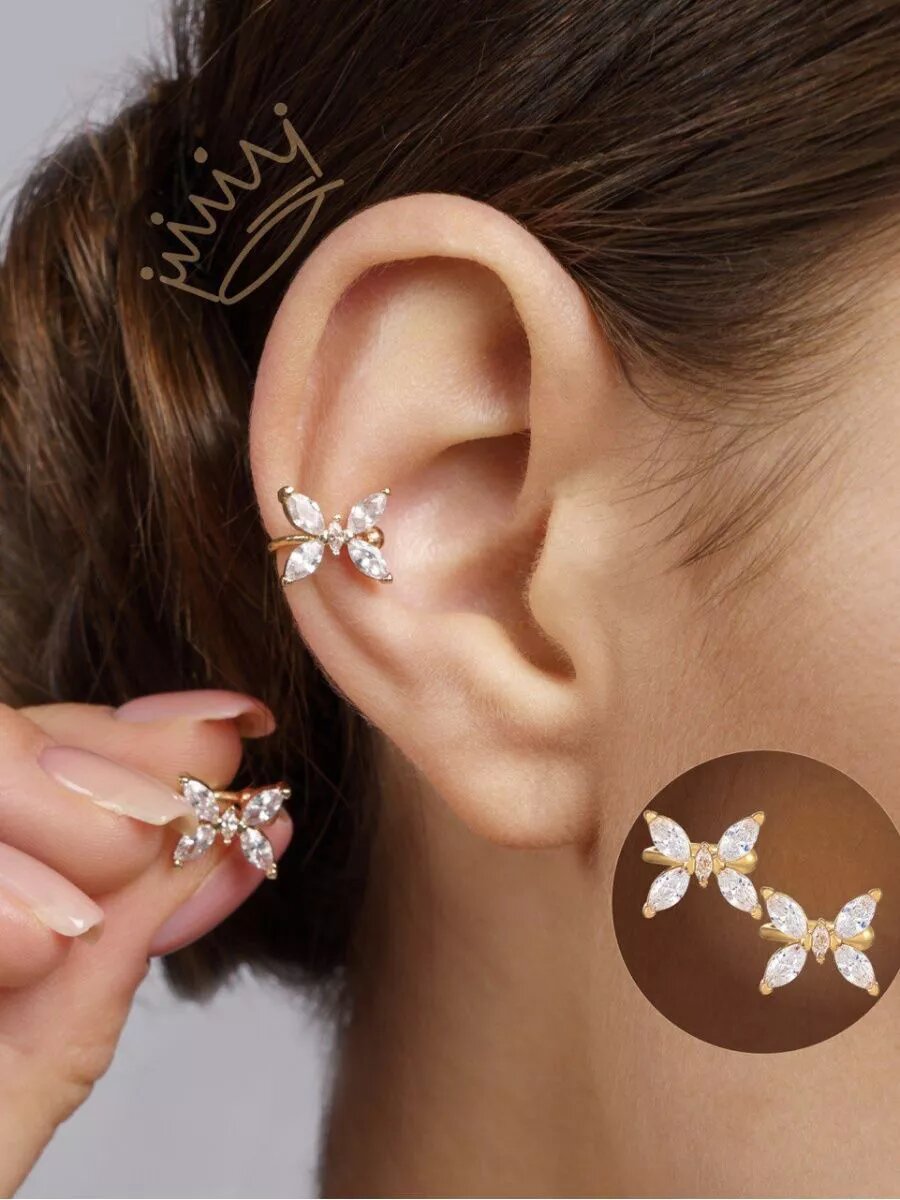 Серьги клипсы, каффы