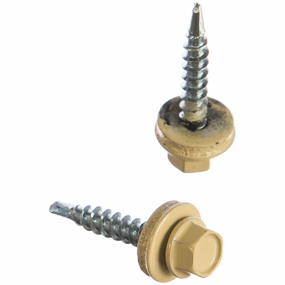 Саморез кровельный 4,8х28 мм RR42 Премиум МП (золото),250шт, резьба с частым шагом