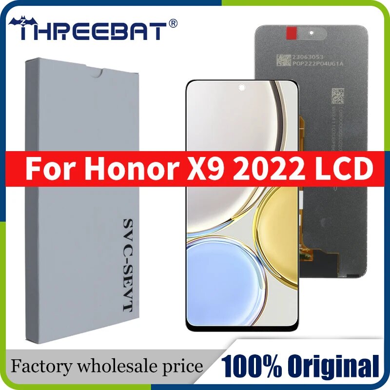 6,81 "оригинальный дисплей для Huawei Honor X9, ЖК-дисплей с цифровым преобразователем сенсорного экрана в сборе для Honor X9 2022, запасные части для экрана With Black frame