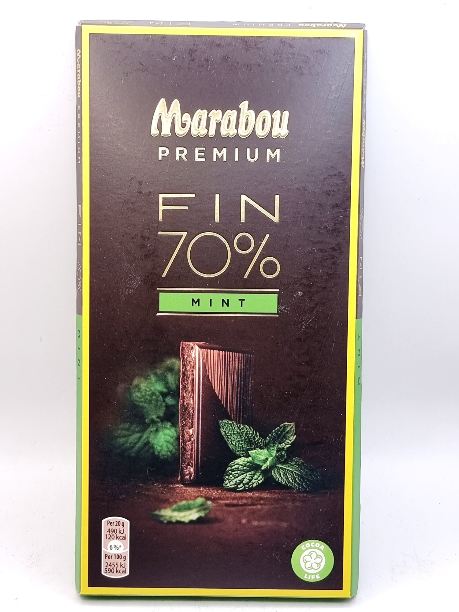 Шоколад темный Marabou Premium FIN 70% (мята) 100 гр. (Из Финляндии)