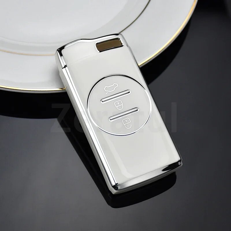 Чехол для автомобильного ключа из ТПУ для Chery Tiggo 7 Pro 8 Pro Exeed Tiggo 2 3x white cover(SL)