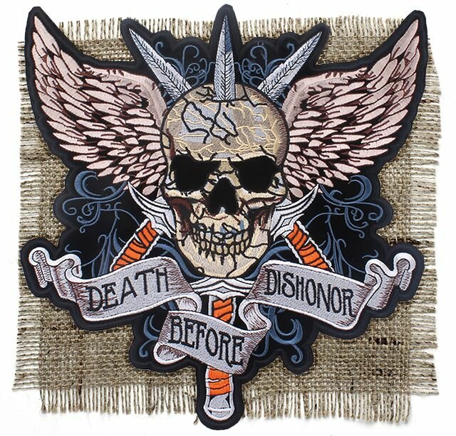 Большая нашивка на куртку, патч, шеврон байкерский, нашивка на спину орел свобода 27х30см