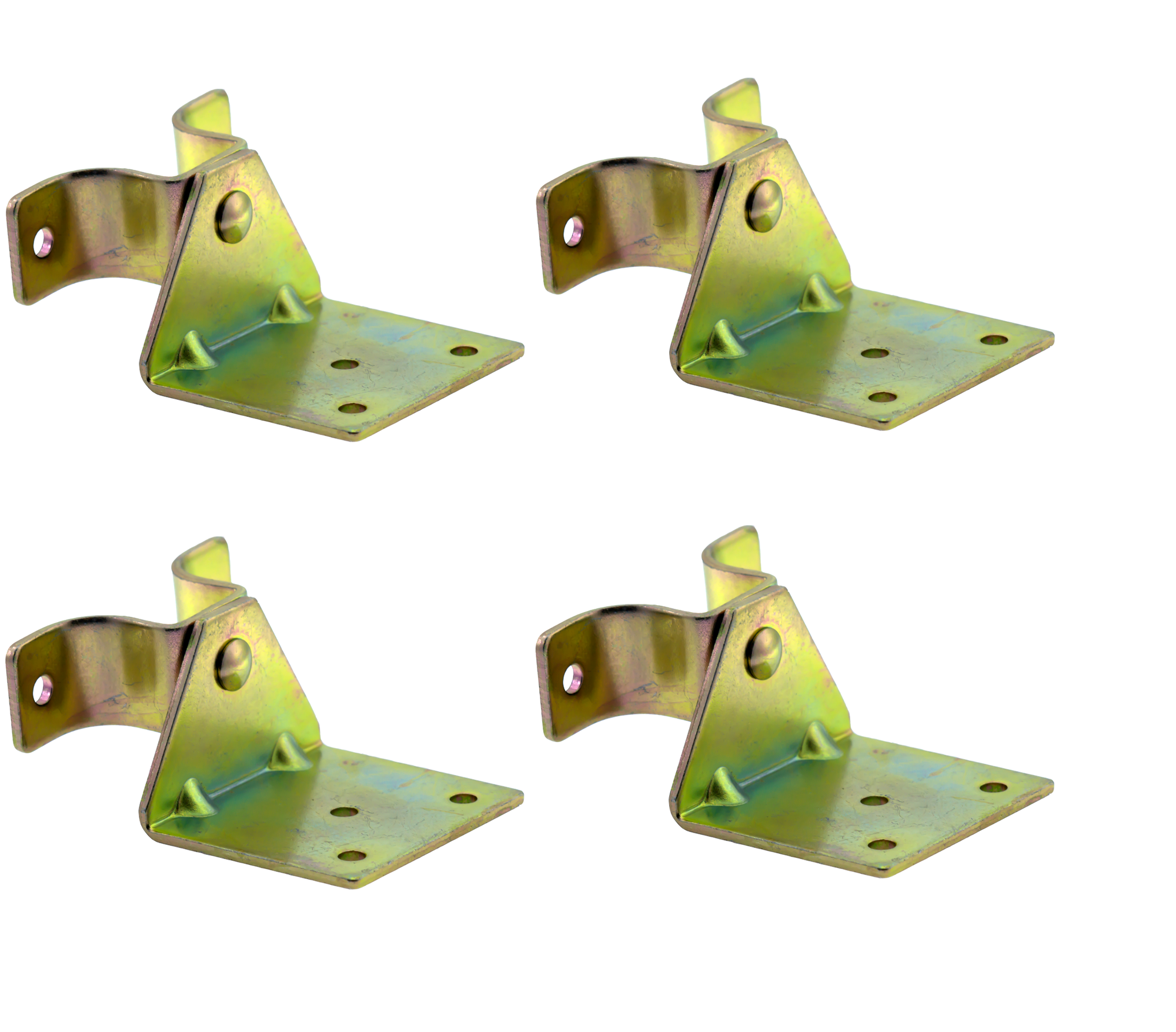 Механизм поворота вставки стола (типа Бабочка) 804 желтый цинк (комплект 4 шт)