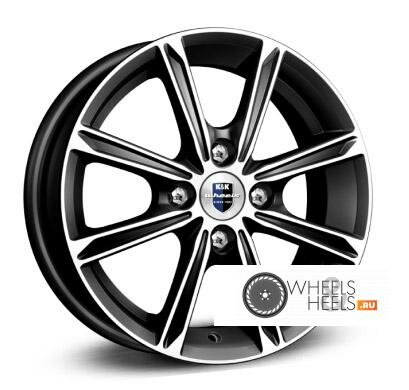 Диск автомобильный литой КиК Флэш-Оригинал 14x5 4x100 et43 dia60.1 Черный с полированной лицевой поверхностью