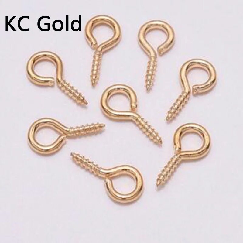 Мини винтовые шпильки для ювелирных изделий 200 шт 4x10mm, KC Gold
