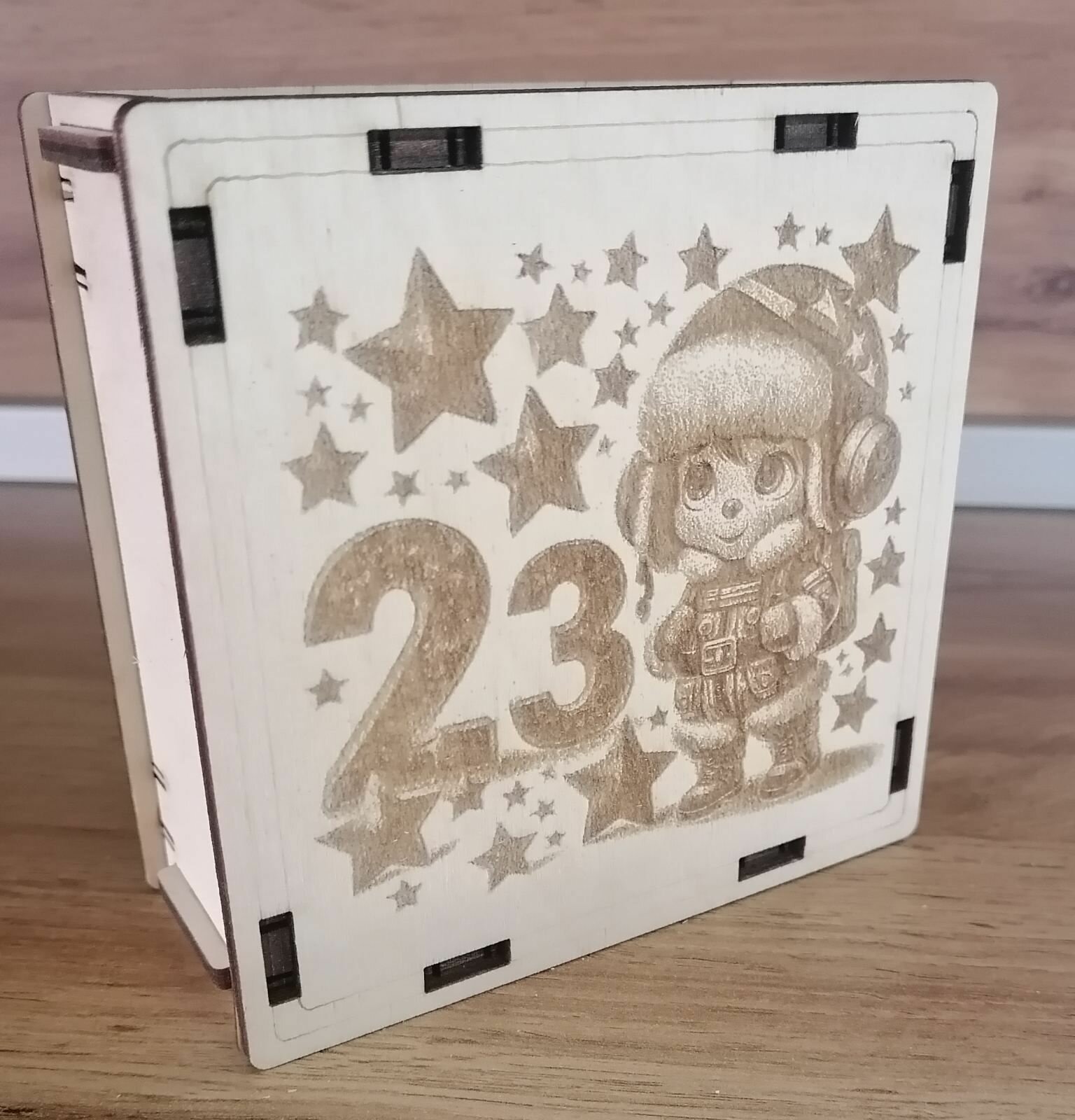 Копилка подарок на 23 февраля в ассортименте на 50500 размер 12*12*5см Мальчик-Звездочки