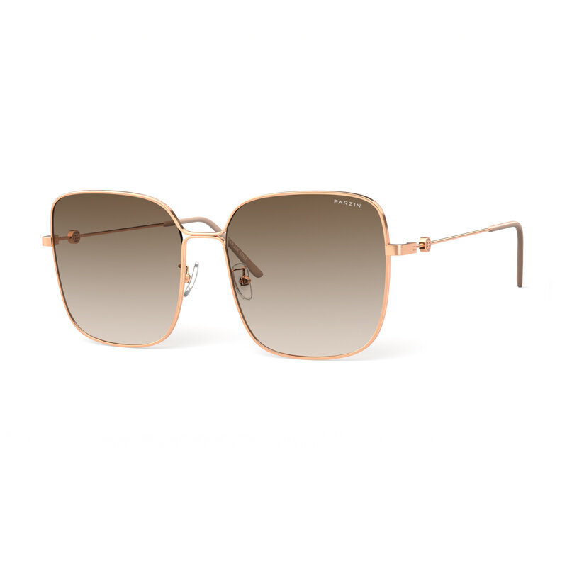 PARZIN Квадратные Солнцезащитные очки Женские Металлические Тонкая Рамка Многоцветные Линзы Элегантность Элегантный OneSize
