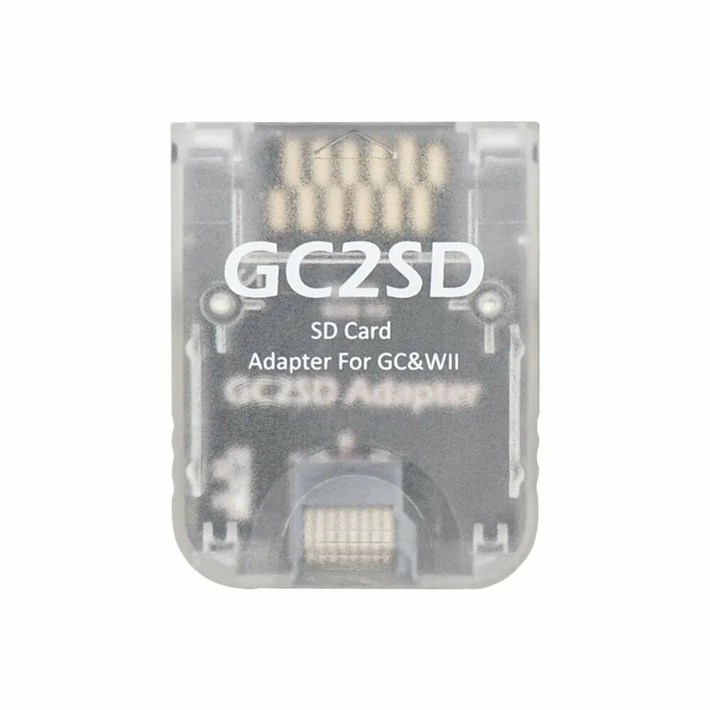 (Комплект) Устройство для чтения карт памяти GameCube Wii GC2SD TF-прозрачного цвета