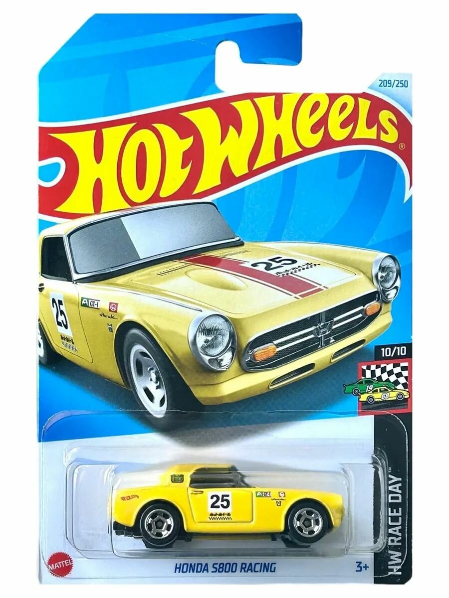 HRY58 Hot Wheels машинка металлическая игрушка коллекционная масштабная модель Honda S800 Racing Кейс 2024