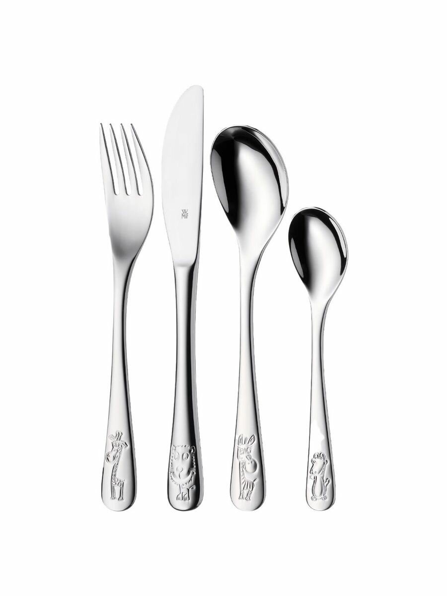 Набор детских столовых приборов WMF Safari, нержавеющая сталь, 4 шт.