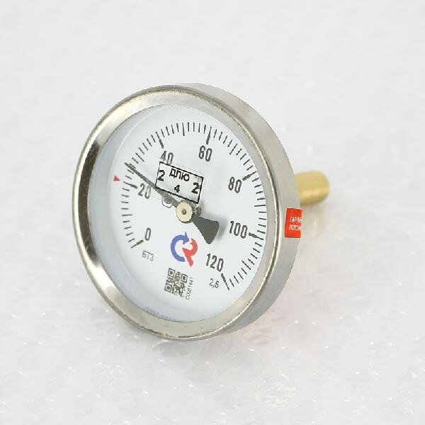 Термометр росма БТ51.211 120С КТ 1,5 L=46мм G1/2" биметаллический осевой 100 мм