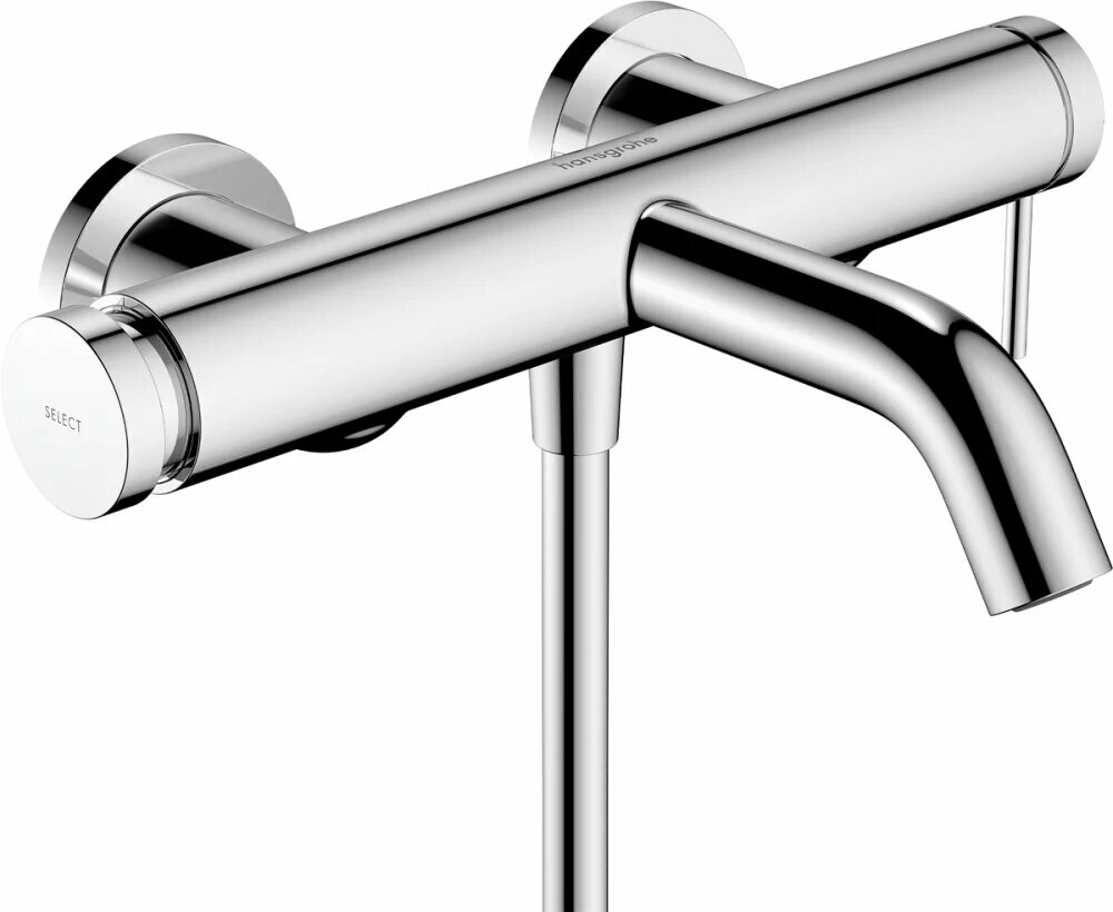 Смеситель для ванны с душем Hansgrohe Tecturis S 73422000 настенный, однорычажный, хром, глянцевый, латунный, без лейки, с керамическим картриджем