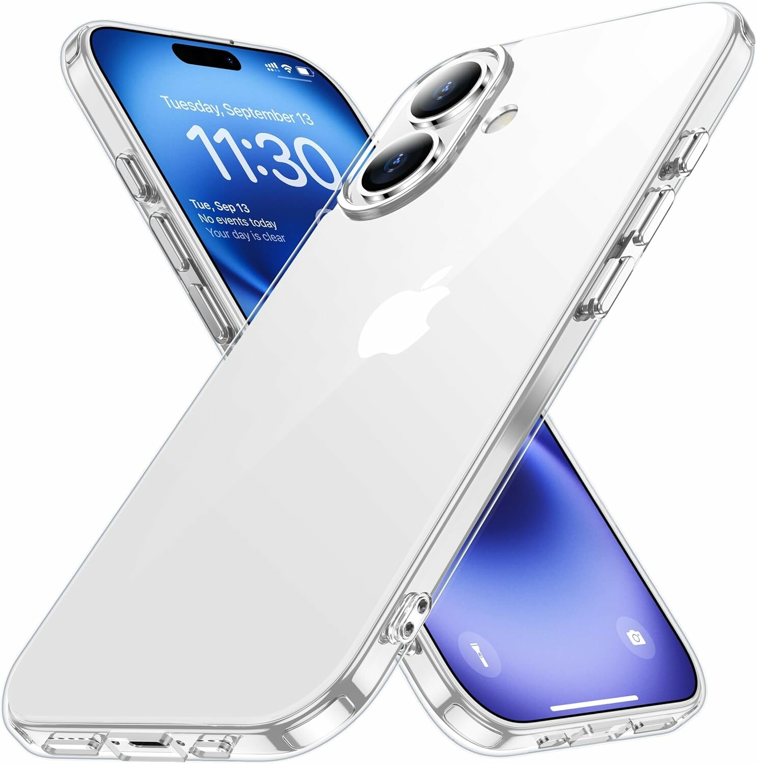 Чехол для Apple iPhone 17 с защитой камеры, прозрачный