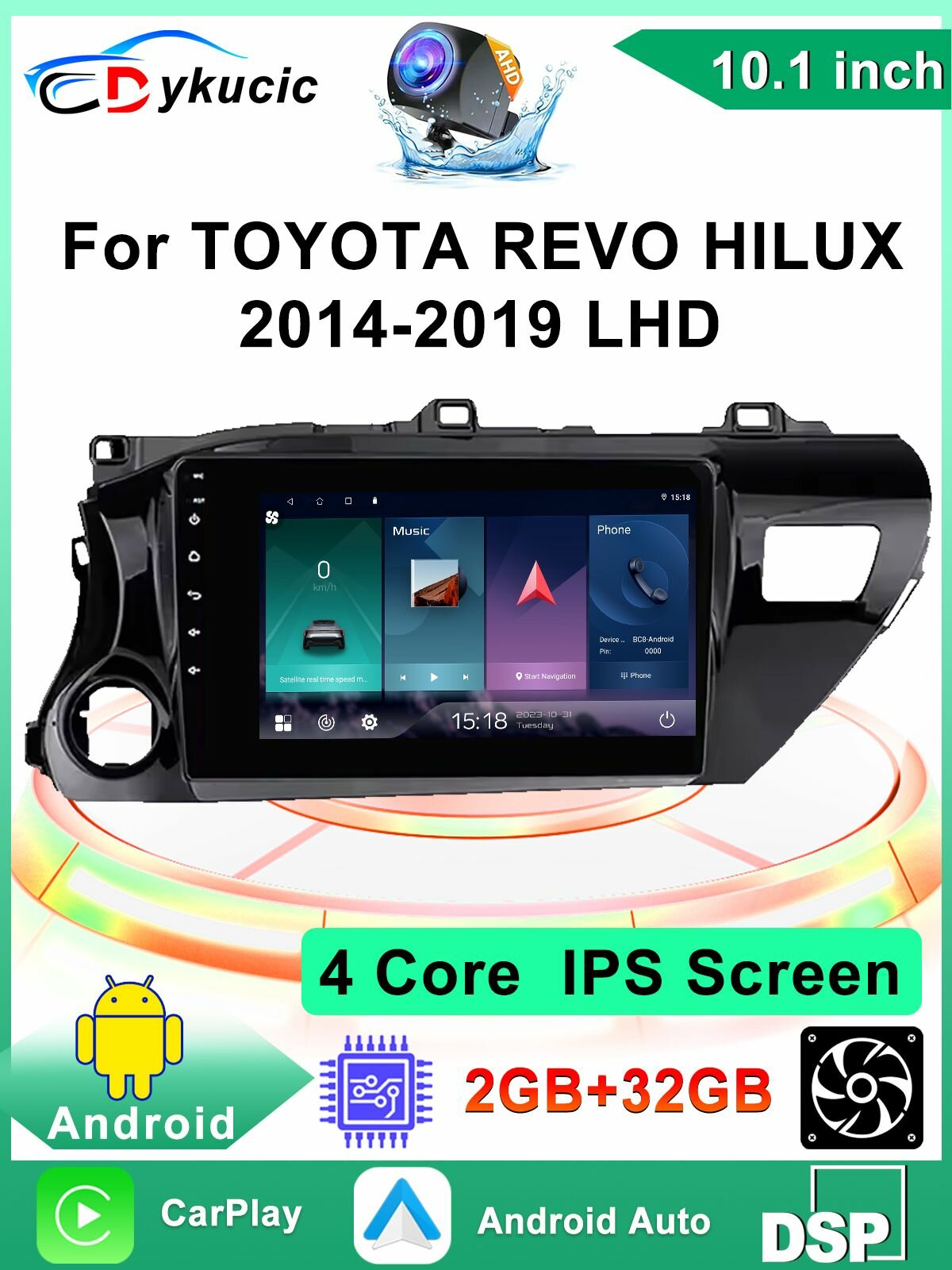 Магнитола для Toyota Revo Hilux 2014-2019 LHD