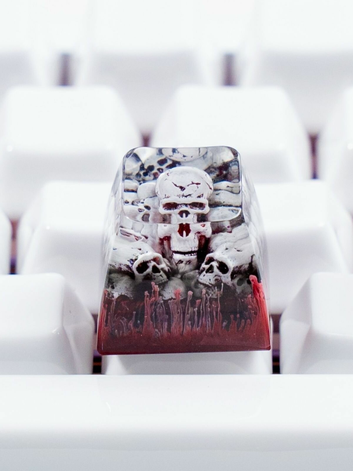 Кейкапы для механической клавиатуры Колпачки SKULL череп, смола, ручная работа, SA профиль, для MX Switch