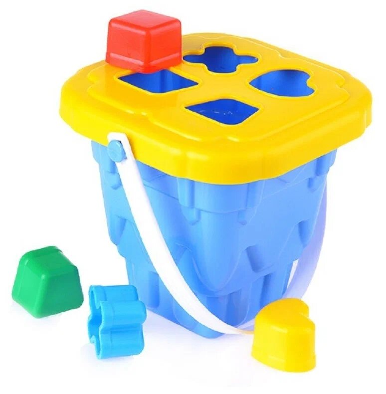 Логическая игрушка Стром Ведро детская башня с крышкой 4 фигуры У877