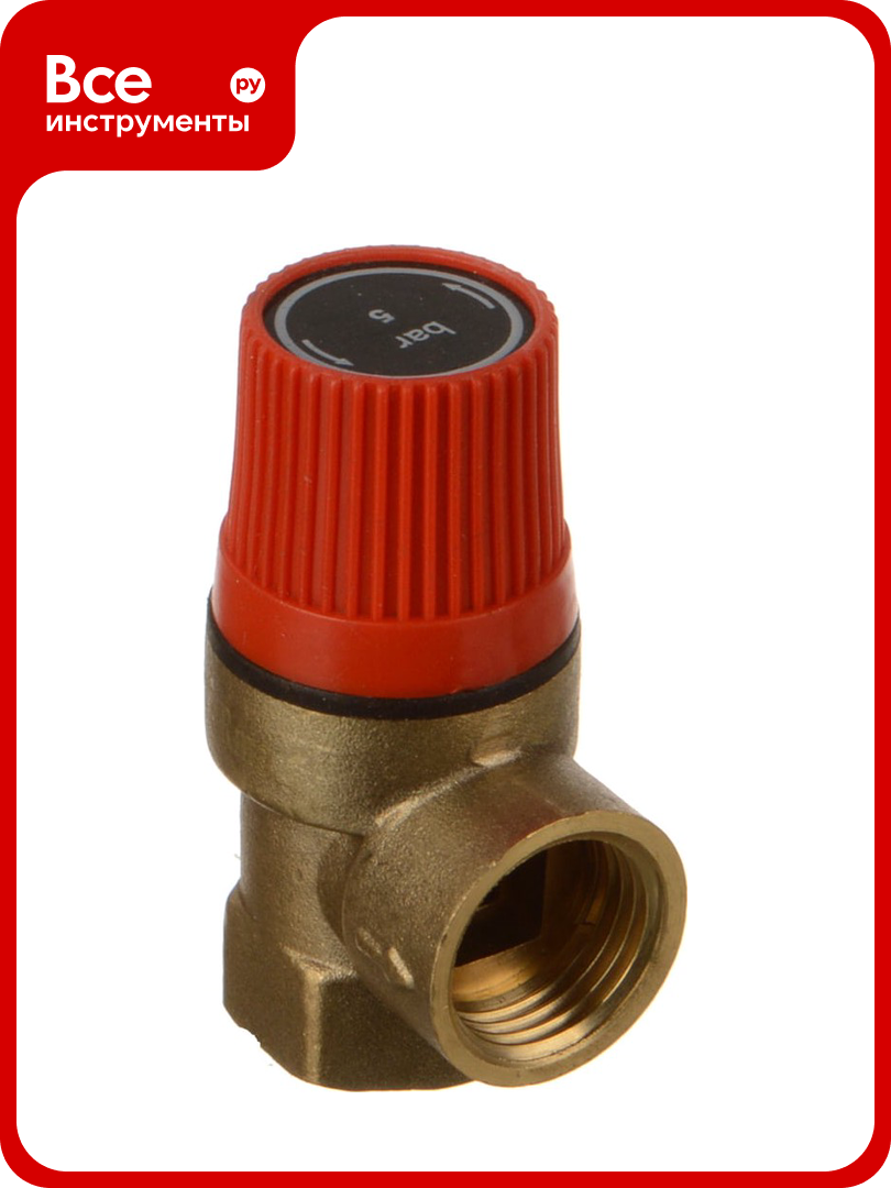 Предохранительный клапан Terma 1/2 в/в (5 бар) 34015 88086, с манометром