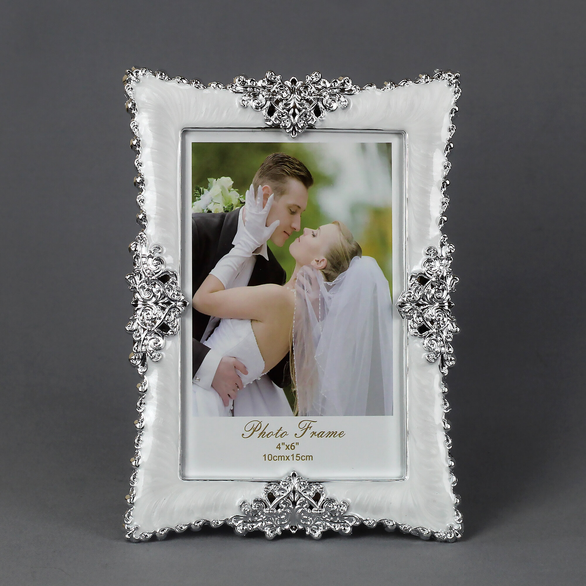 Арт-НН Фоторамка глазурь 10х15 см серебро