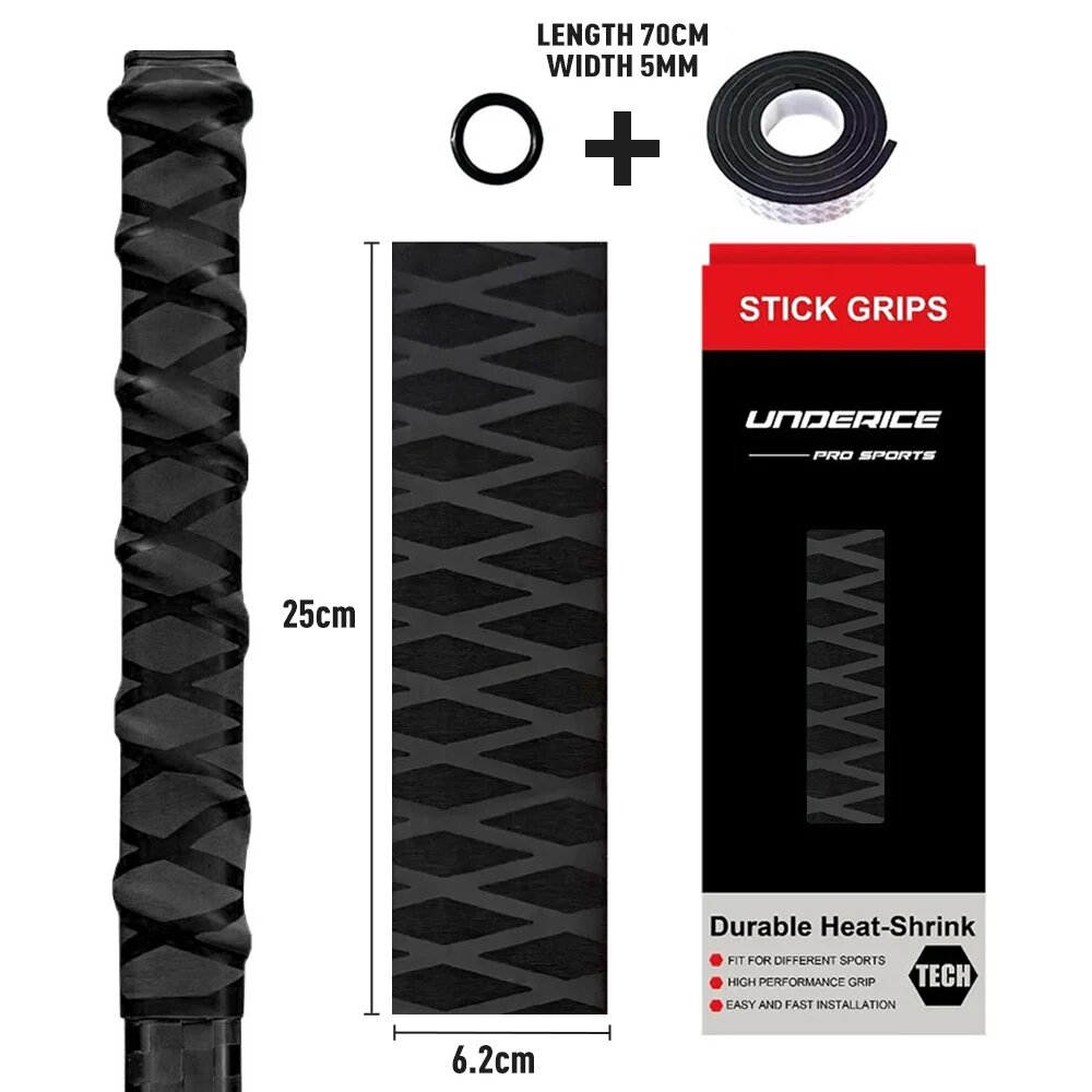 UICE термоусадочная лента для хоккейных клюшек Черный, 1pc-Black-grid
