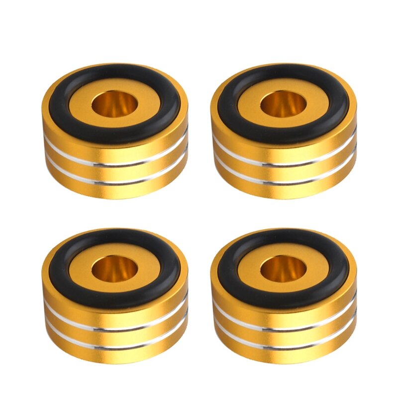 1 коробка из 4 гвоздей для ног с амортизацией динамиков из алюминиевого сплава-золотой