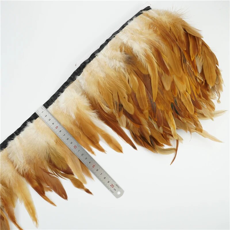 Натуральное перо фазана, петуха, 1 метр, отделка, декоративные перья для рукоделия на ленте, материалы для вязания мушек, лента, декор «сделай сам»