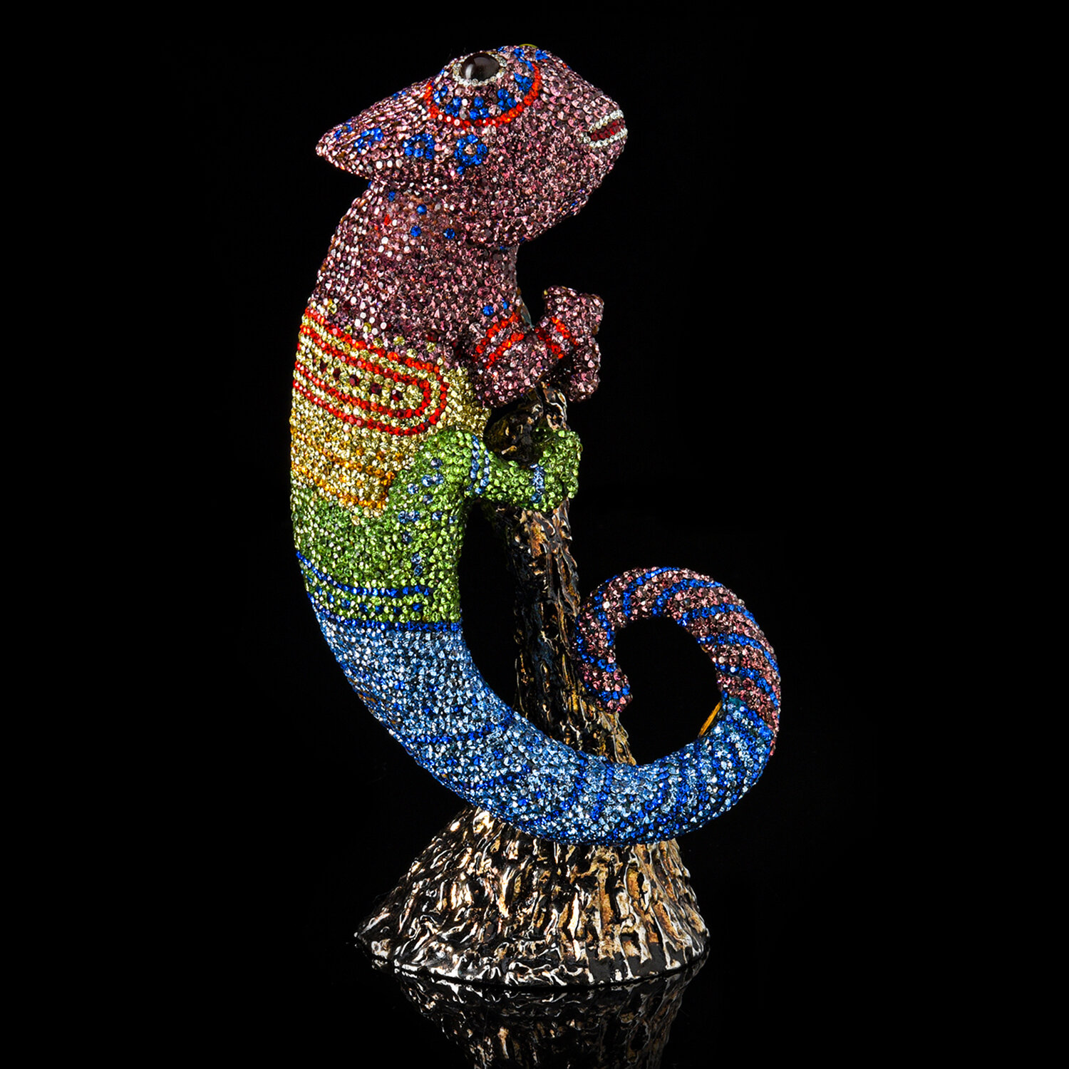 Статуэтка с хрустальными стразами "Хамелеон"