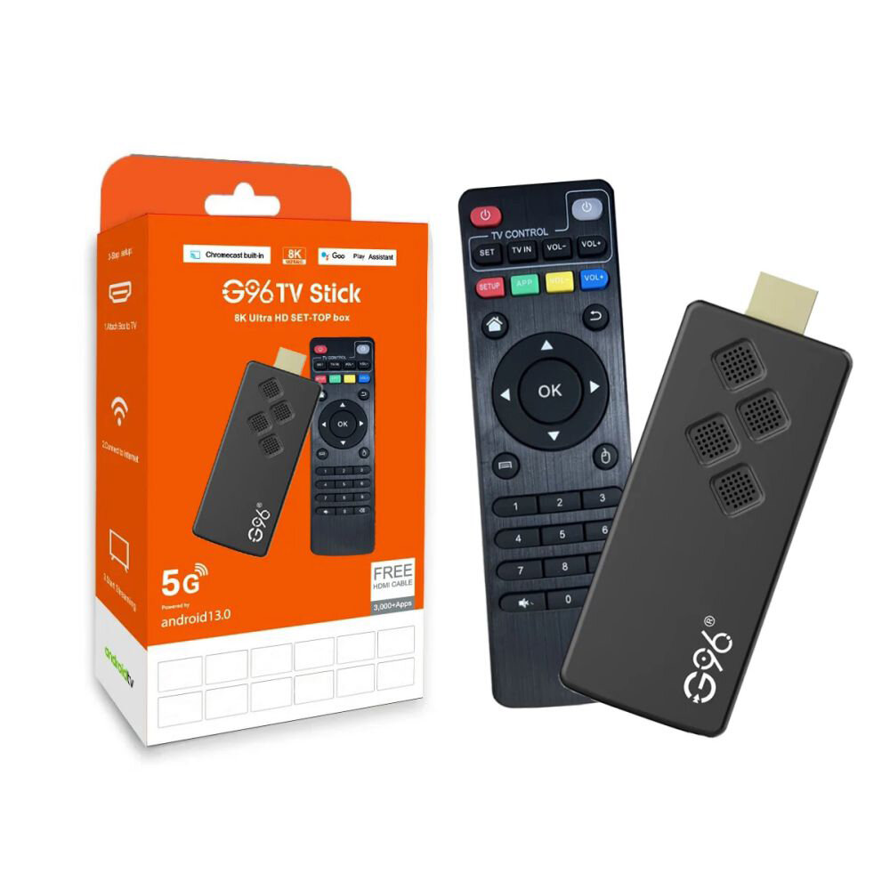 G96 TV Stick Android 13.0 Global Version Портативный потоковый медиаплеер 8K 2 ГБ 16 ГБ Многоязычный ТВ-ключ Allwinner H313 Quad Core