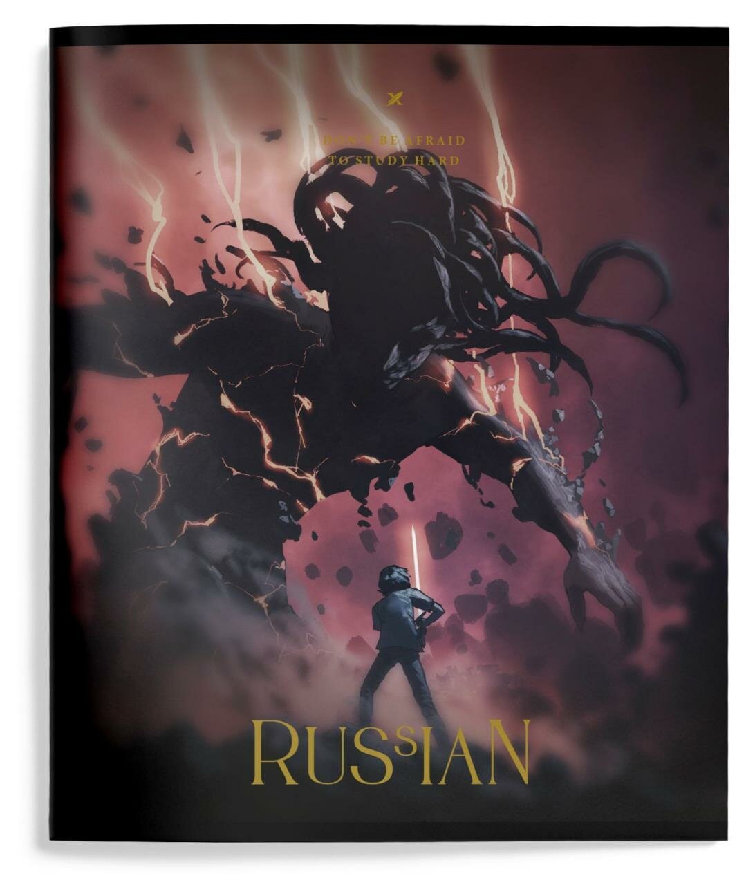 Тетрадь 1 шт 48 л. А5 линия, на скрепке, LOREX DEMONS INSIDE Русски язык мелованны картон, запечатка форз