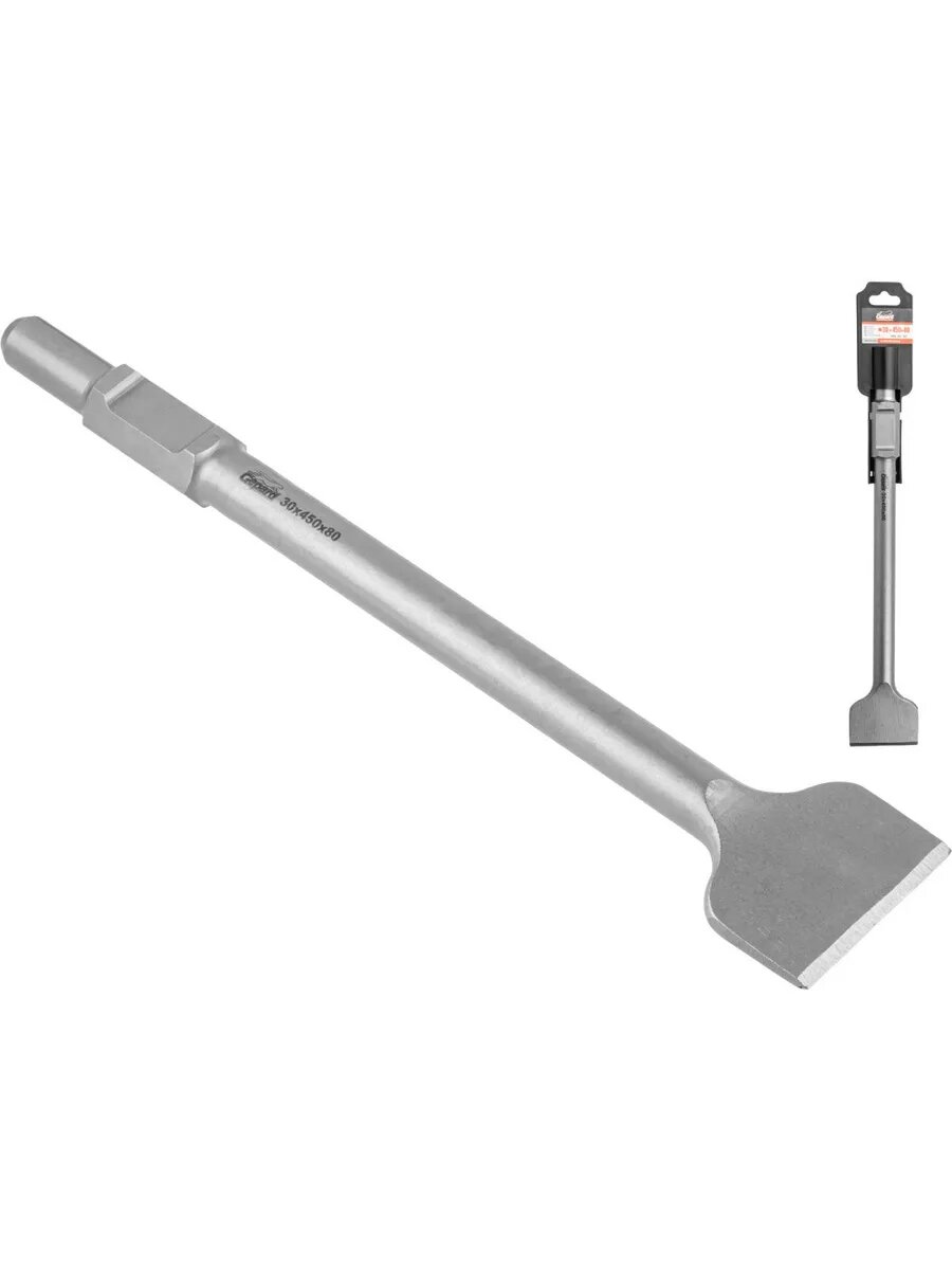 Зубило лопаточное шестигранник 30 мм 450x80 мм GEPARD (GP0712-450)