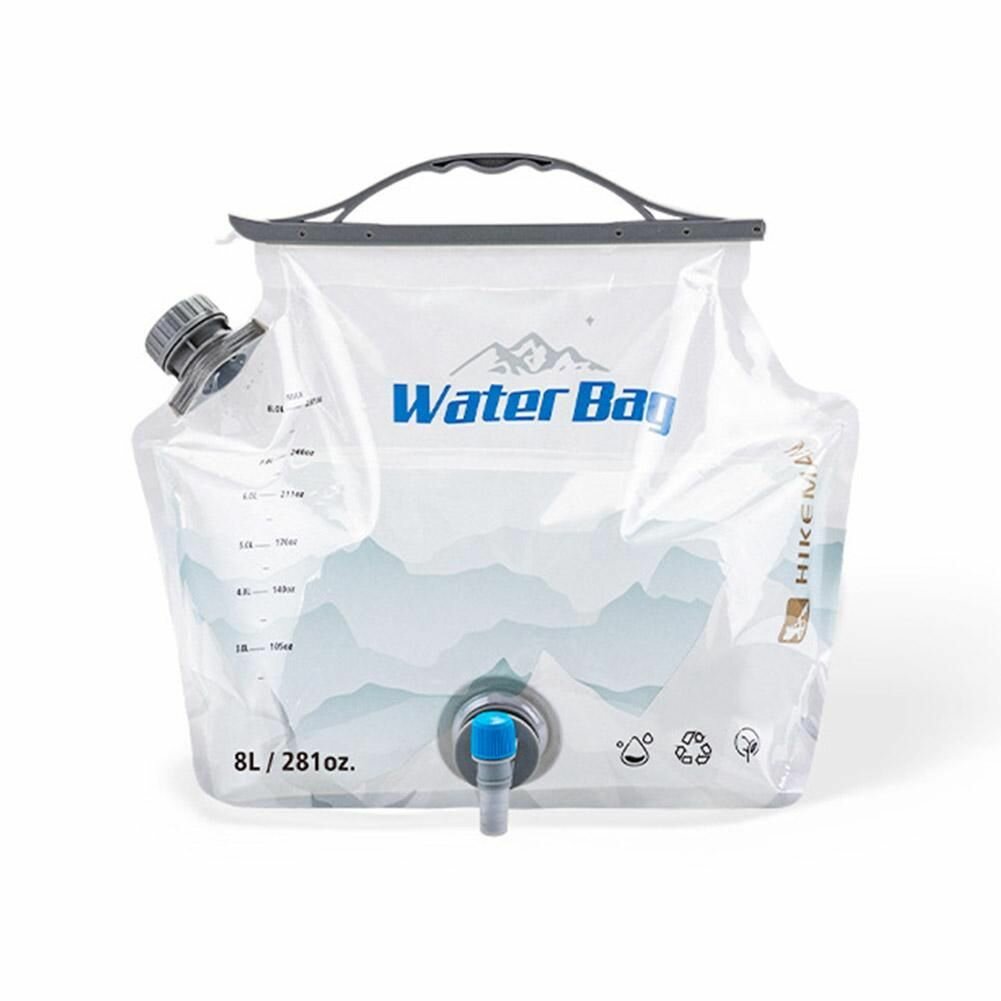 Складной водяной мешок 8 литров, BPA Free, с регулируемым краном, для кемпинга и ЧС