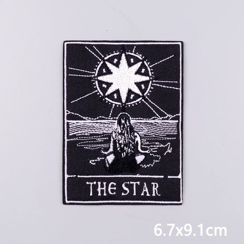 Нашивка "Звезда" из Таро, вышивка, 6.7x9.1 см, PE9300CT