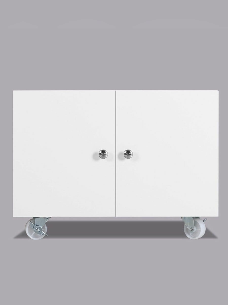 Офисная мобильная тумба Напольная подставка для принтера С колесами и дверями подходит для дома и офиса