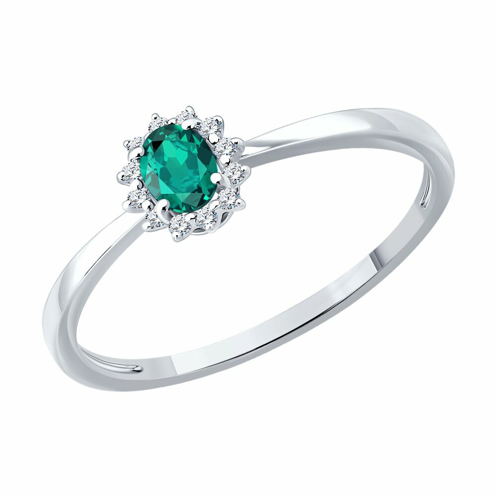 Кольцо, белое золото, 585 проба