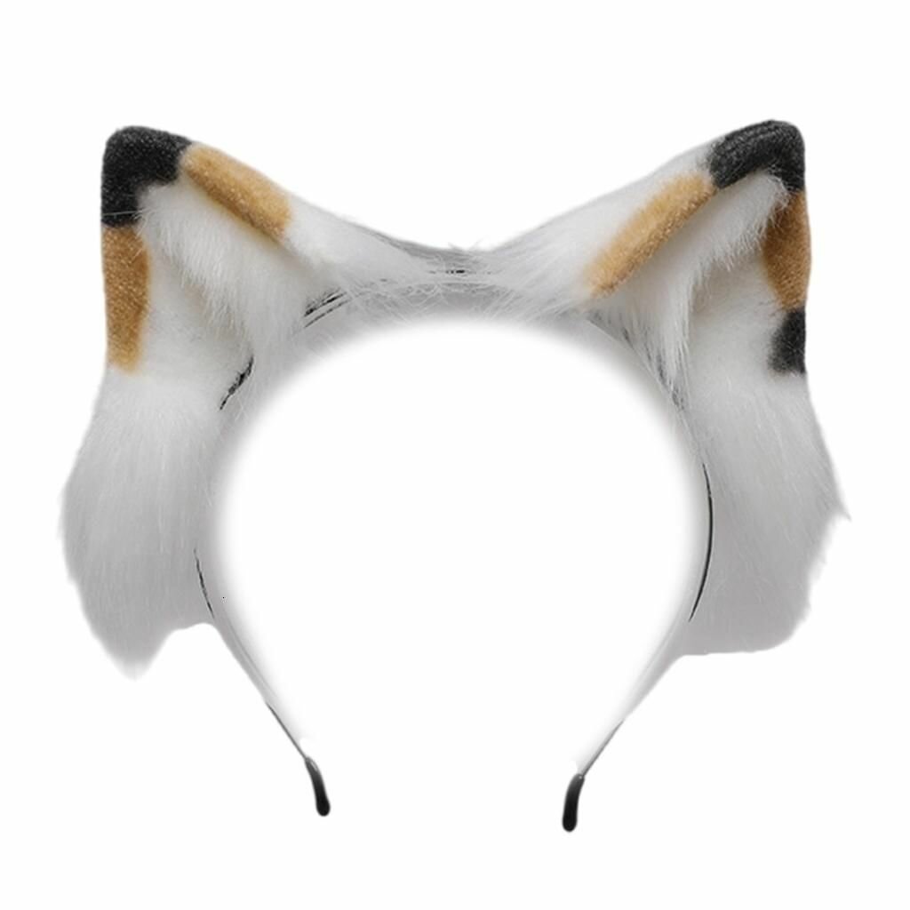 Кошачьи ушки-ободок, Черный верблюжий белый - Оголовье