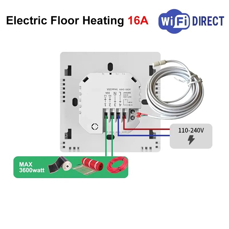 Умный термостат ACMELEC для теплых полов Tuya Wifi Electric