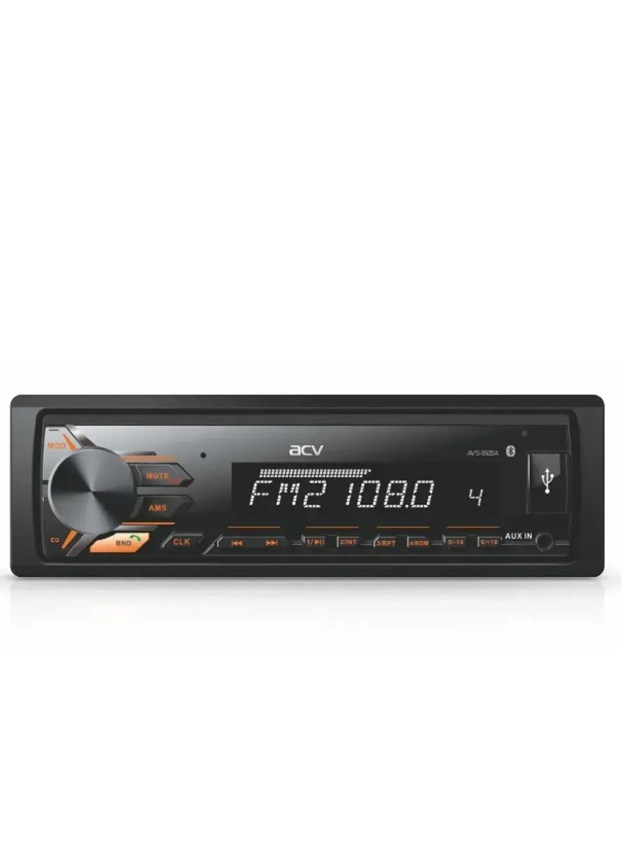 Магнитола автомобильная AVS-812BA AUX, microSD, USB-A