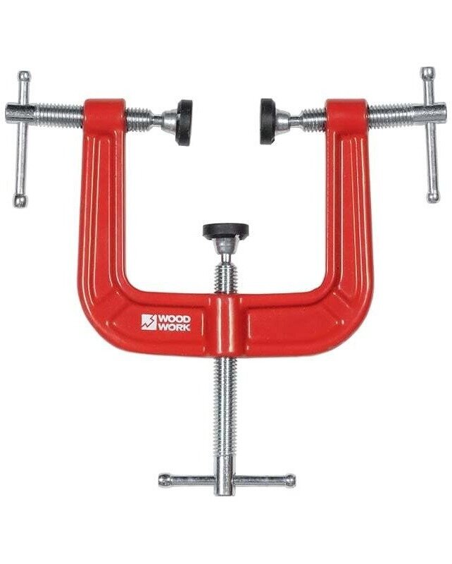 Струбцина трехсторонняя, 63.5 мм, усилие прижима 150 кг WOODWORK EGC-6363