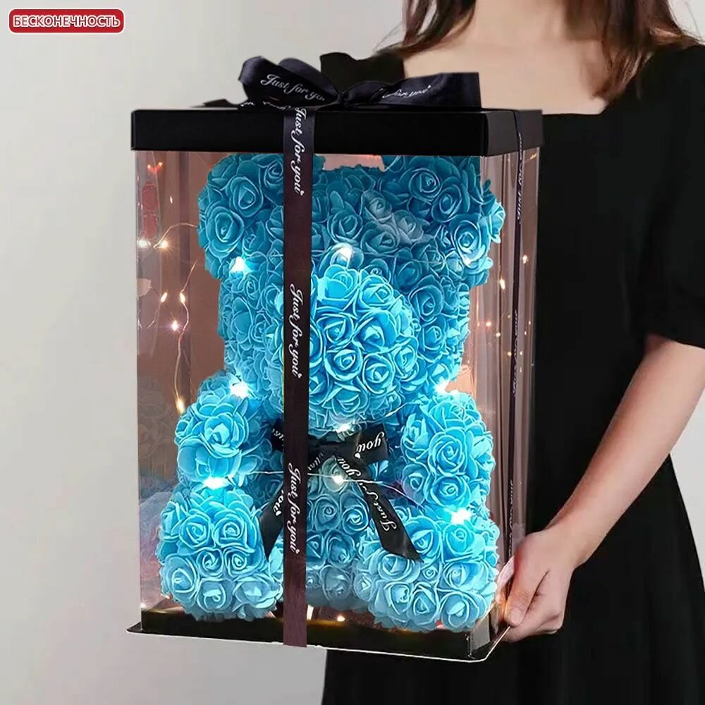 Мишка из роз "Букет медведей", для Дня святого Валентина/Дня матери/юбилеев/дней рождения/помолвок