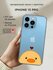 Чехол на Apple iPhone 13 Pro / Айфон 13 Про с принтом "Влюблённая уточка - 14 фе...