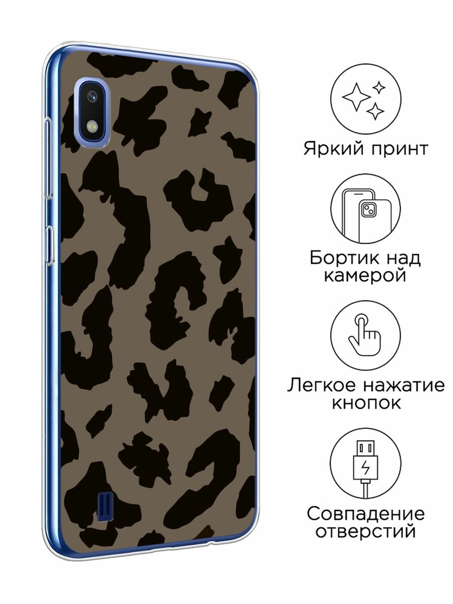 Чехол на Samsung Galaxy A10 / Самсунг Галакси А10 с принтом "Леопардовые пятна паттерн 1" — фото 1
