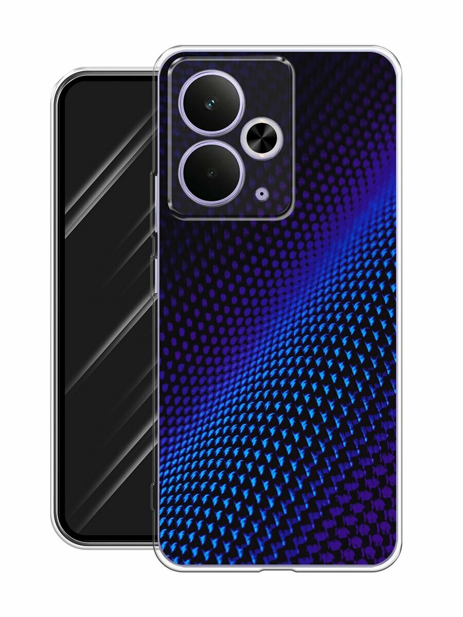 Силиконовый чехол на Realme 14T / Реалми 14Т с принтом "Синий карбон" — фото 1